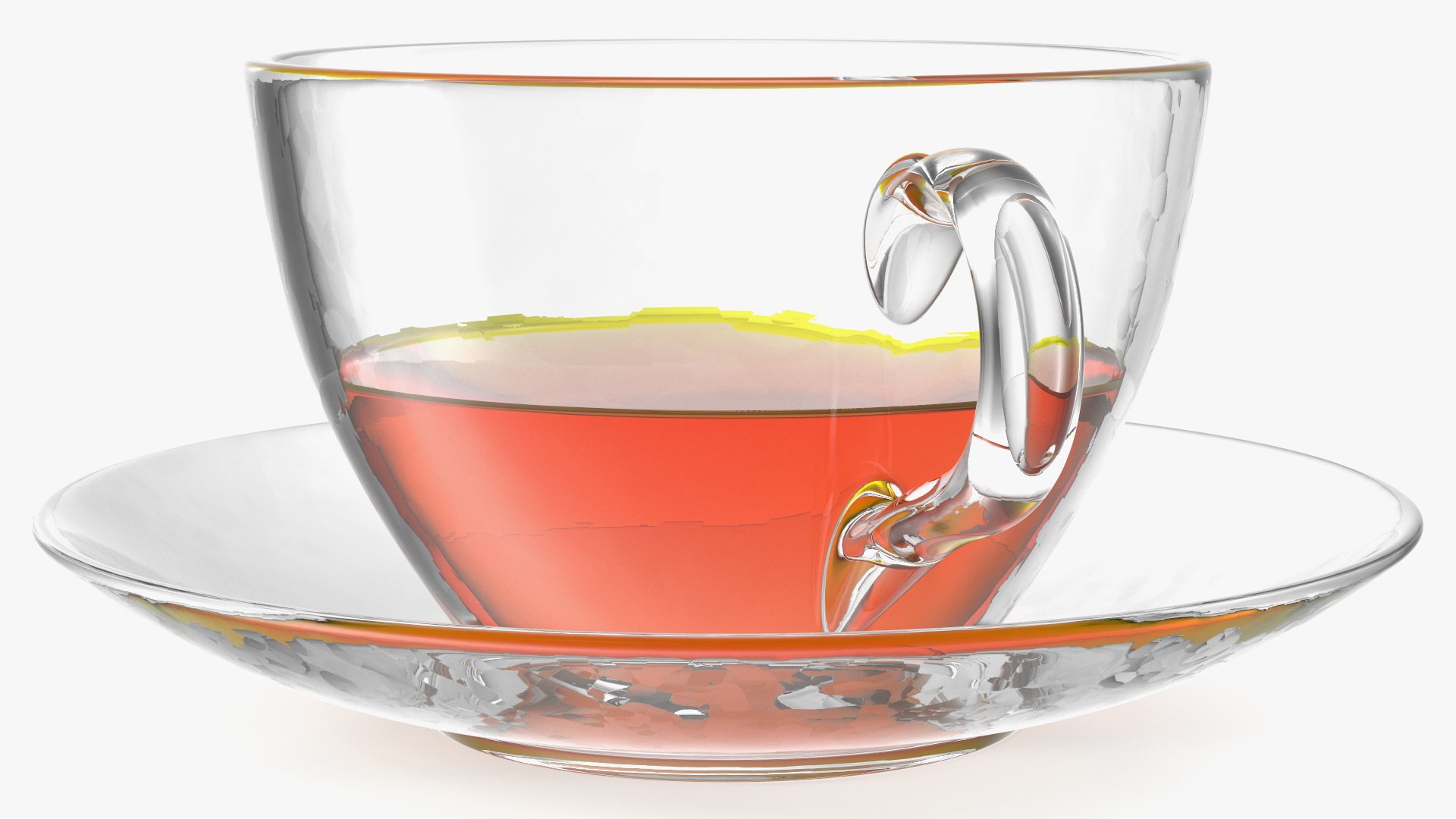 3D Drinking Tea Cup With Plate Half Full(1) Model - TurboSquid 2083616