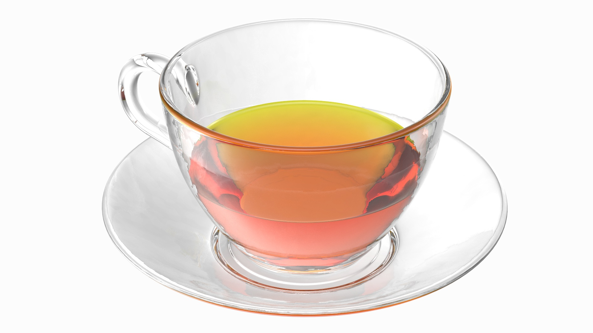 3D Drinking Tea Cup With Plate Half Full(1) Model - TurboSquid 2083616
