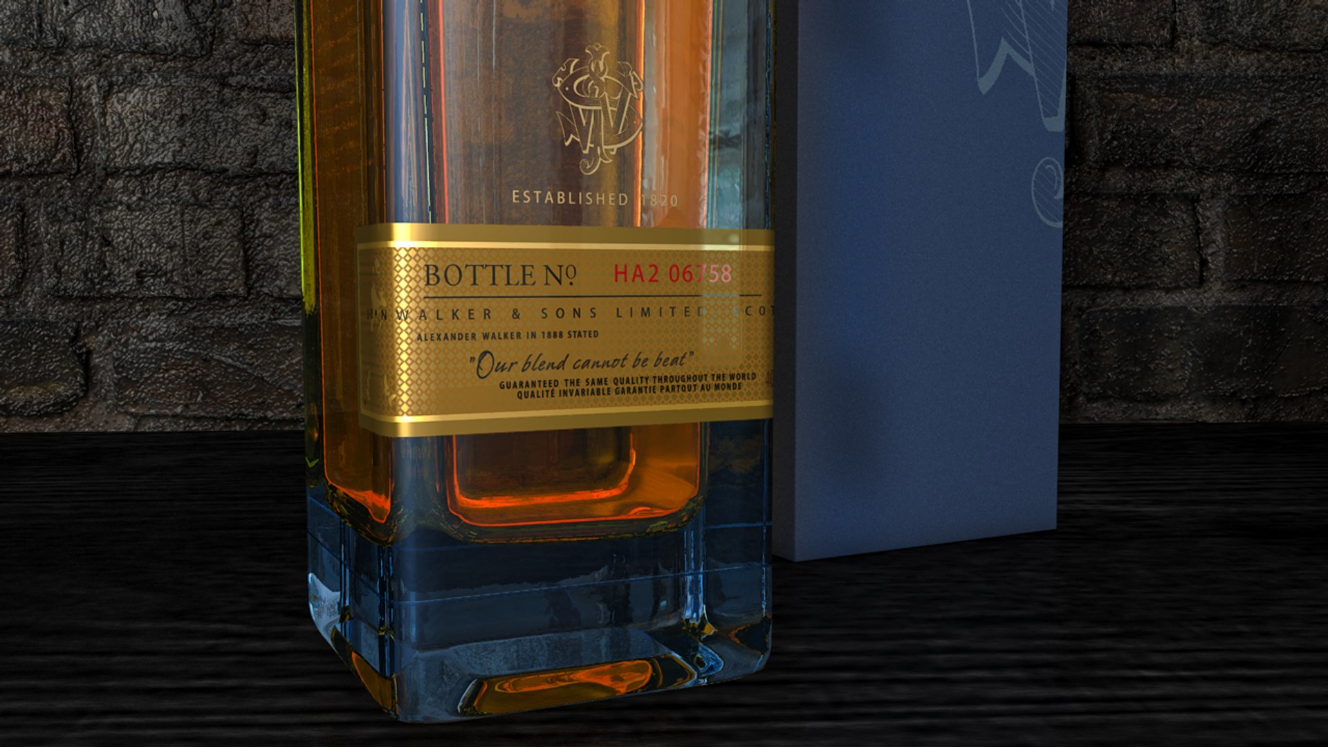3d Dxf Johnnie Walker Blue Label