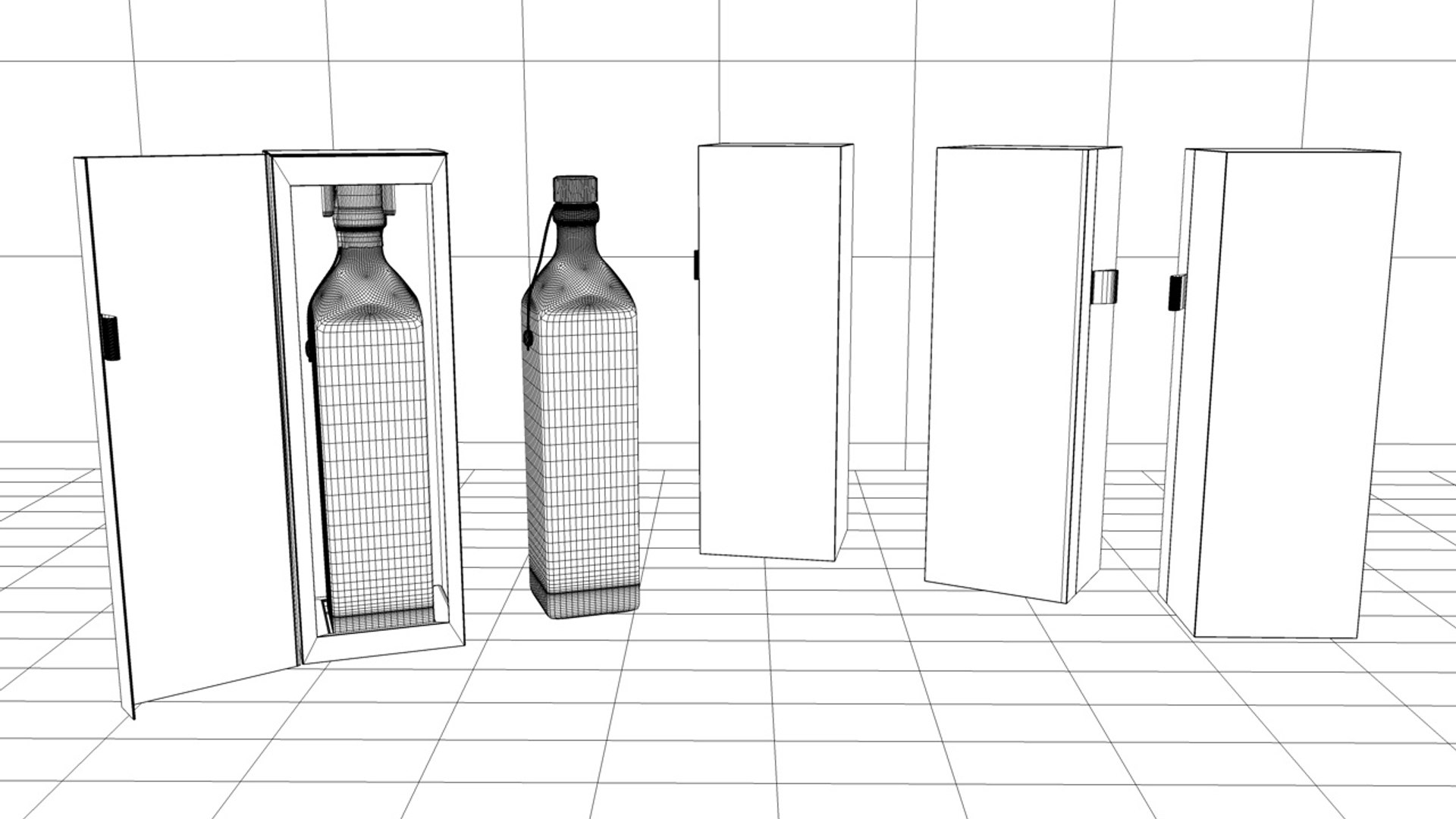 3d Dxf Johnnie Walker Blue Label