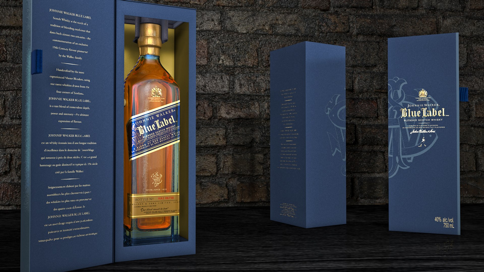 3d Dxf Johnnie Walker Blue Label