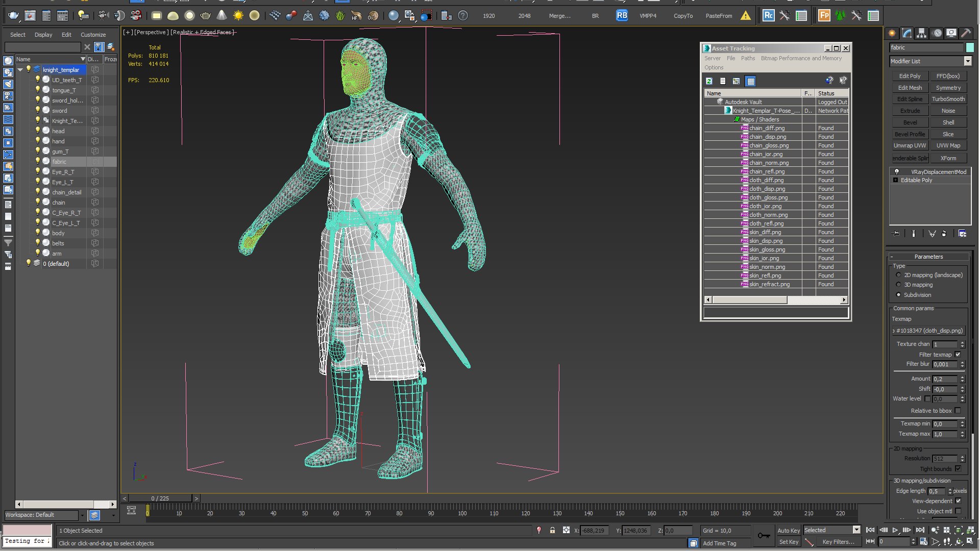 3D model knight templar t-pose - TurboSquid 1509522