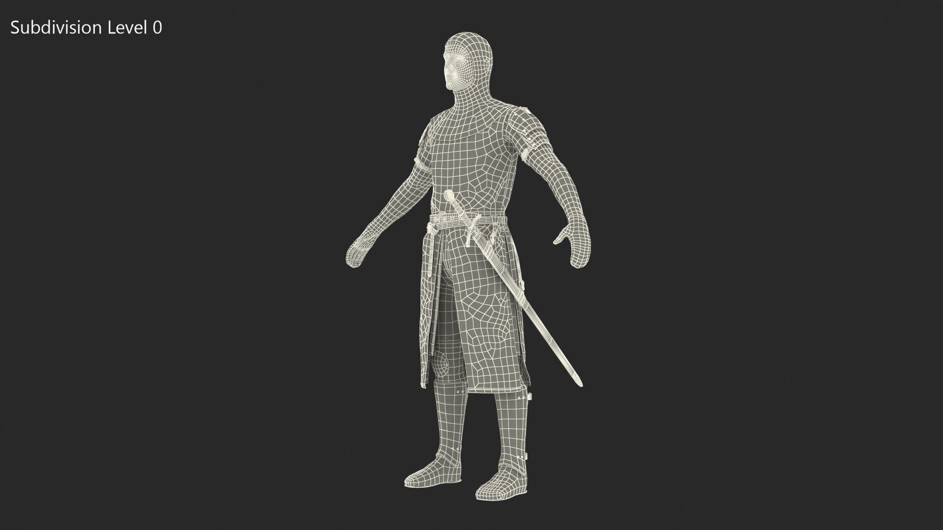 3D model knight templar t-pose - TurboSquid 1509522