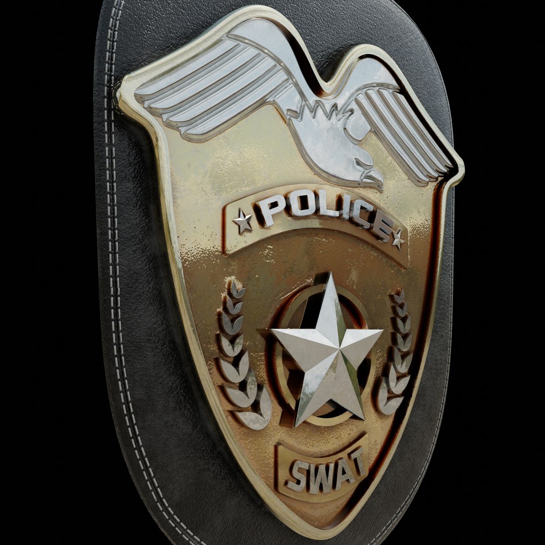 3D SWAT Police Badge Photorealistic PBR Low-poly 3D Model Model ...