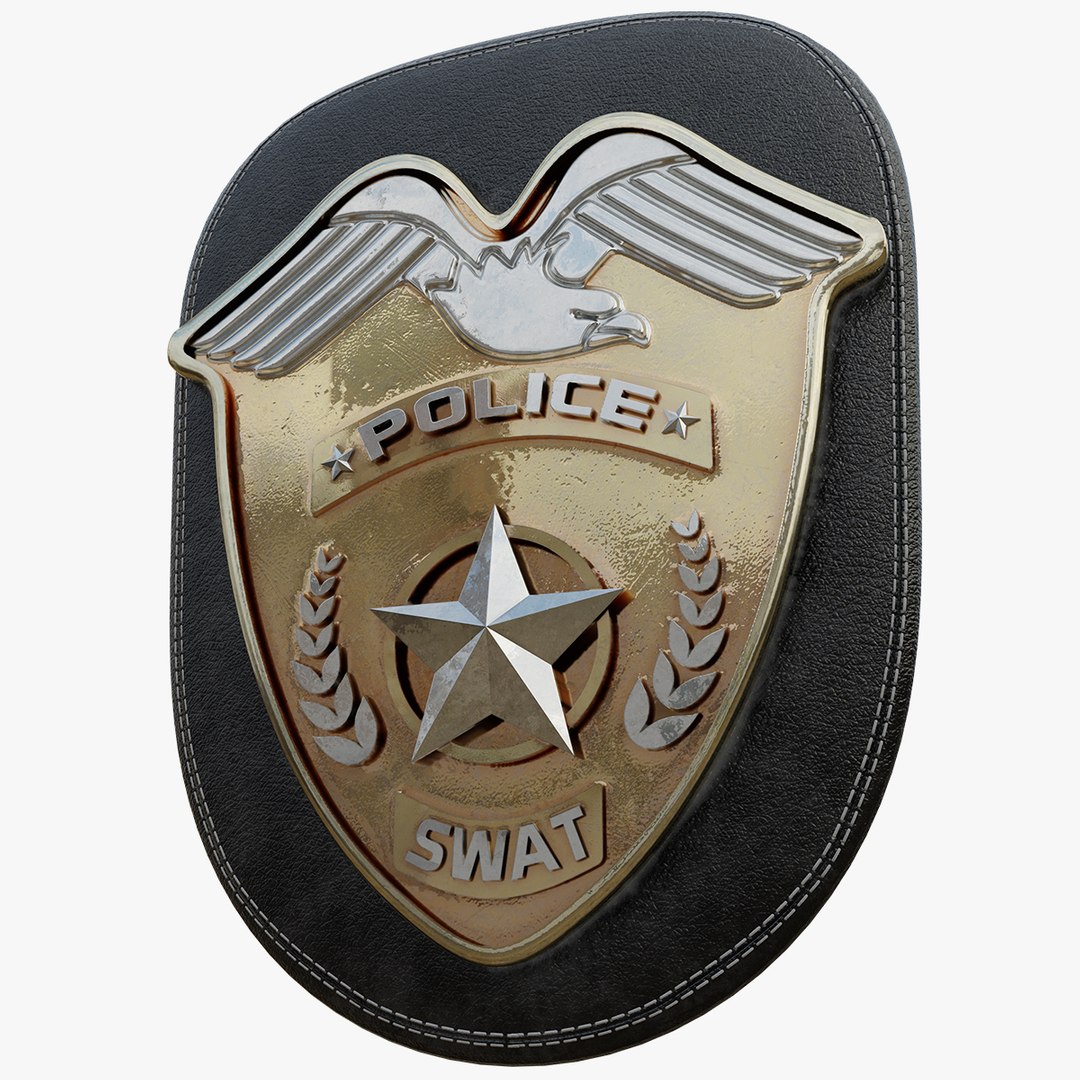 3D SWAT Police Badge Photorealistic PBR Low-poly 3D model model ...