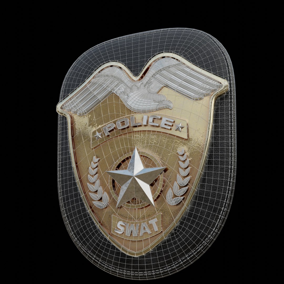 3D SWAT Police Badge Photorealistic PBR Low-poly 3D Model Model ...