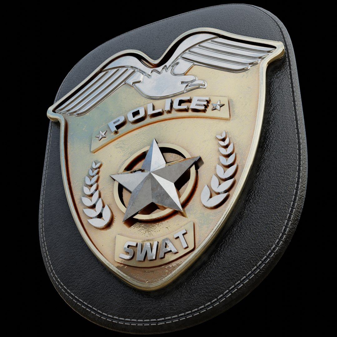 3D SWAT Police Badge Photorealistic PBR Low-poly 3D Model Model ...