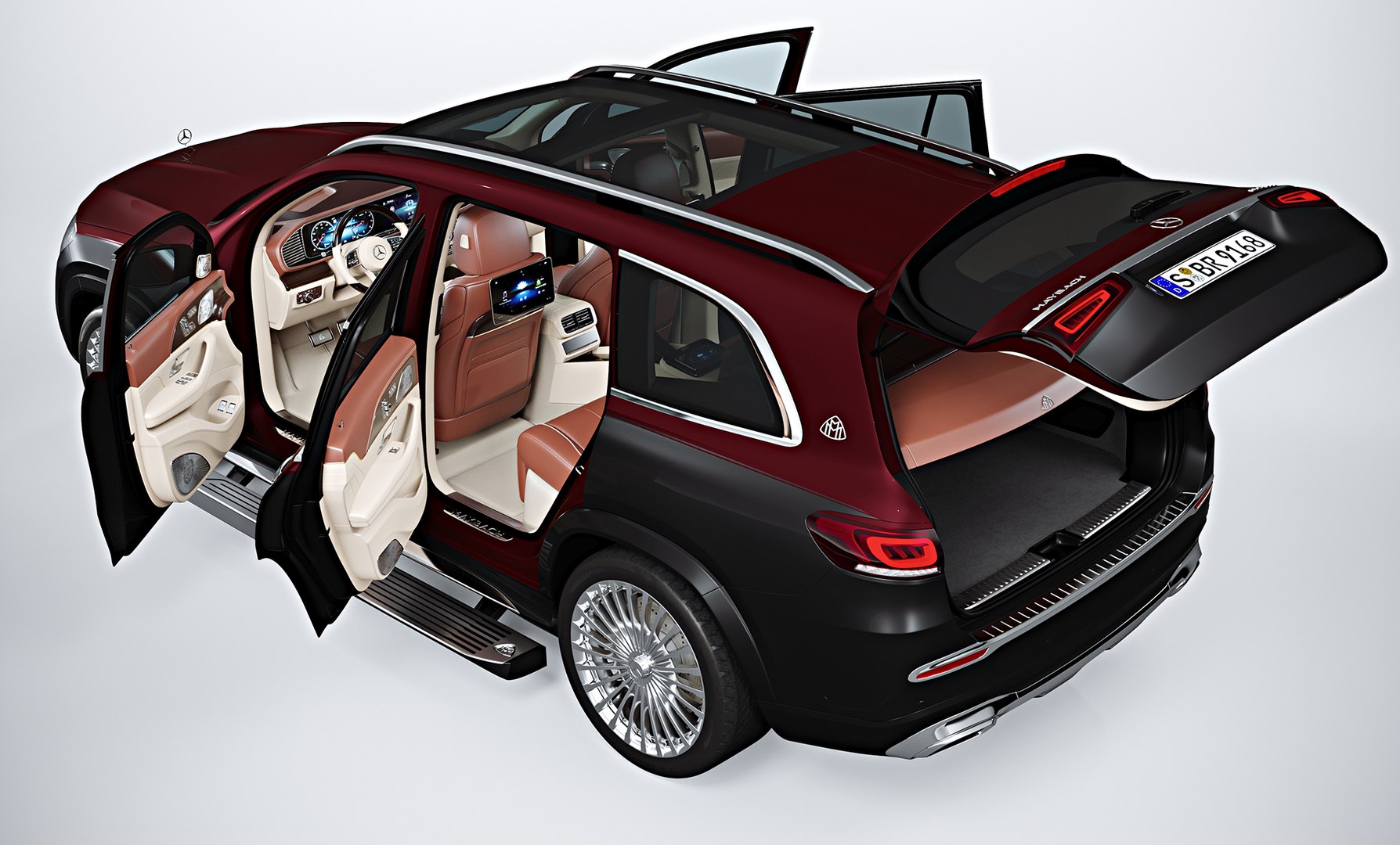 2021 Mercedes-benz Gls 600 3D Model - TurboSquid 1551609