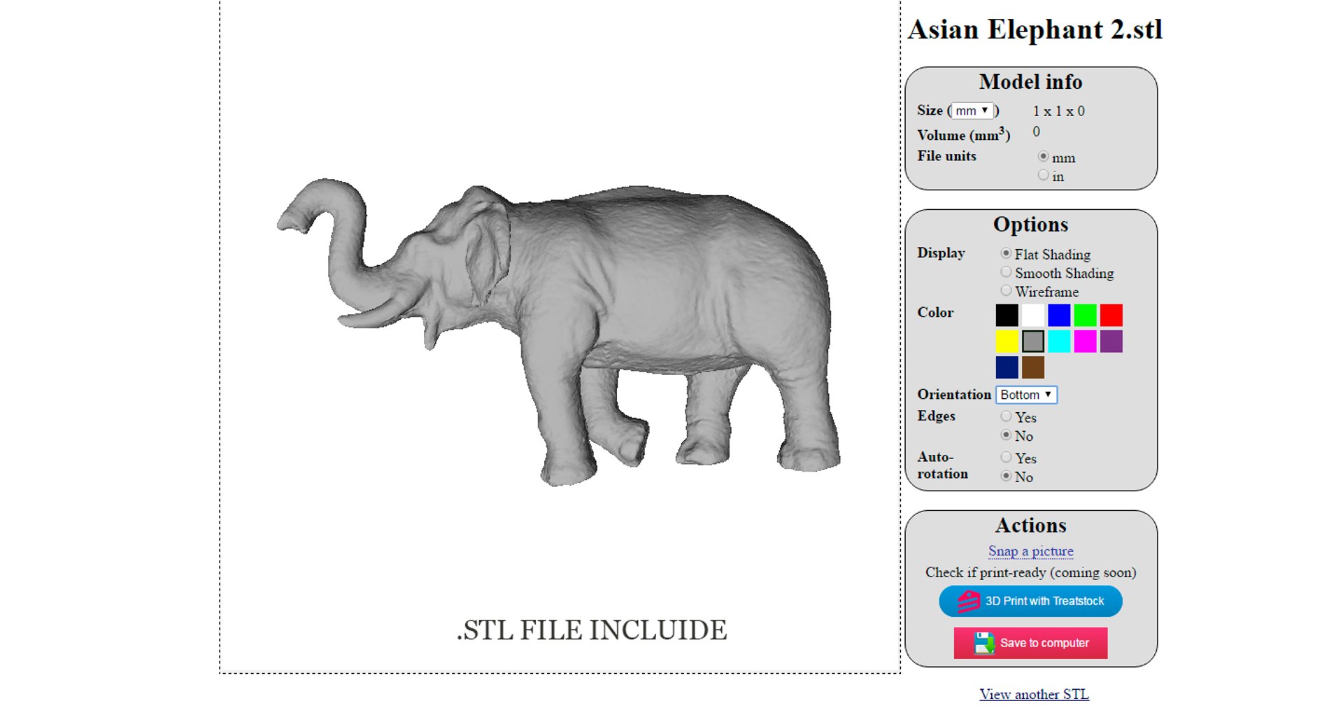 3d Asian Elephant