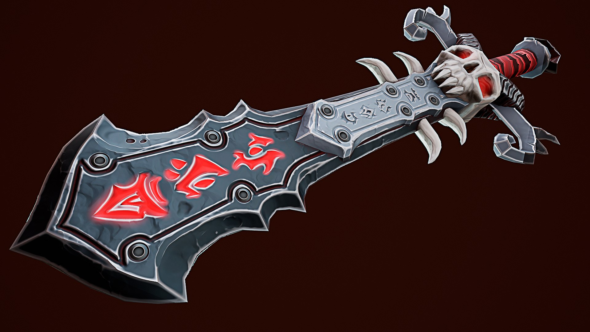 3D Stylize Skull Sword Model - TurboSquid 2052779