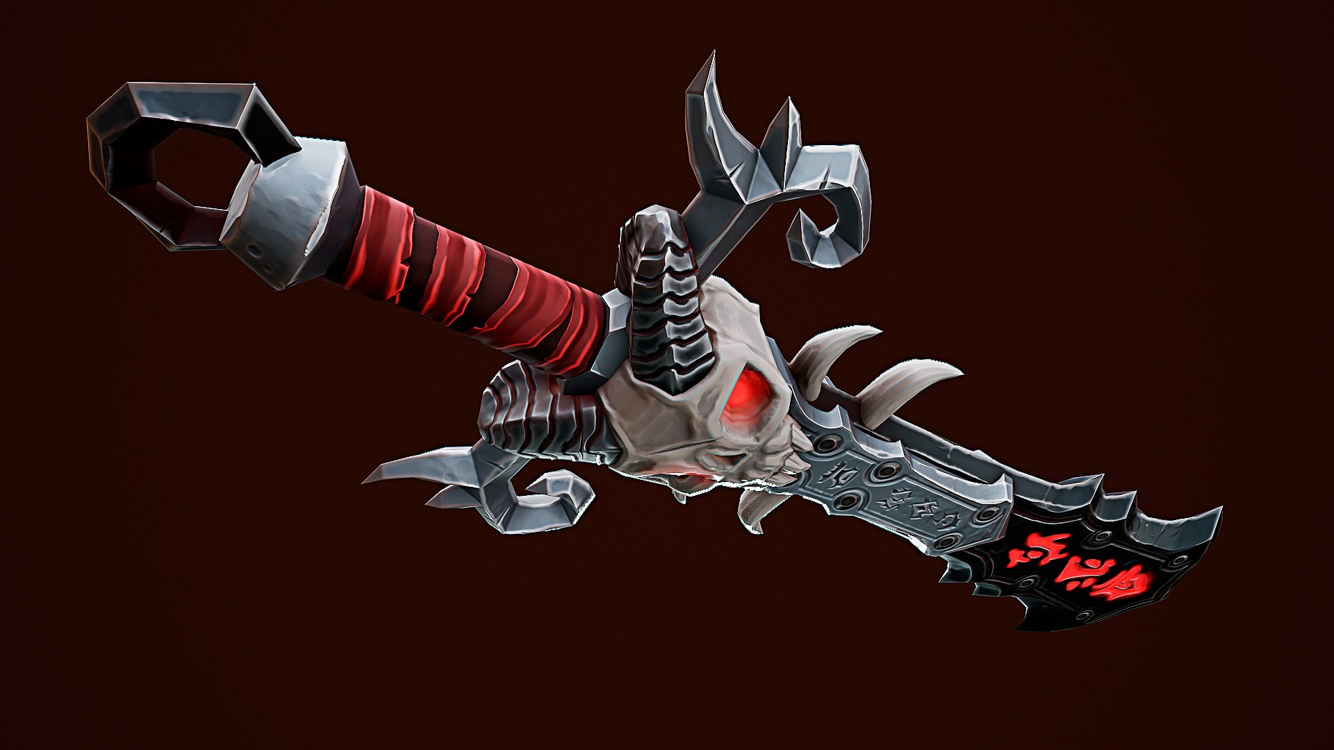 3D Stylize Skull Sword Model - TurboSquid 2052779