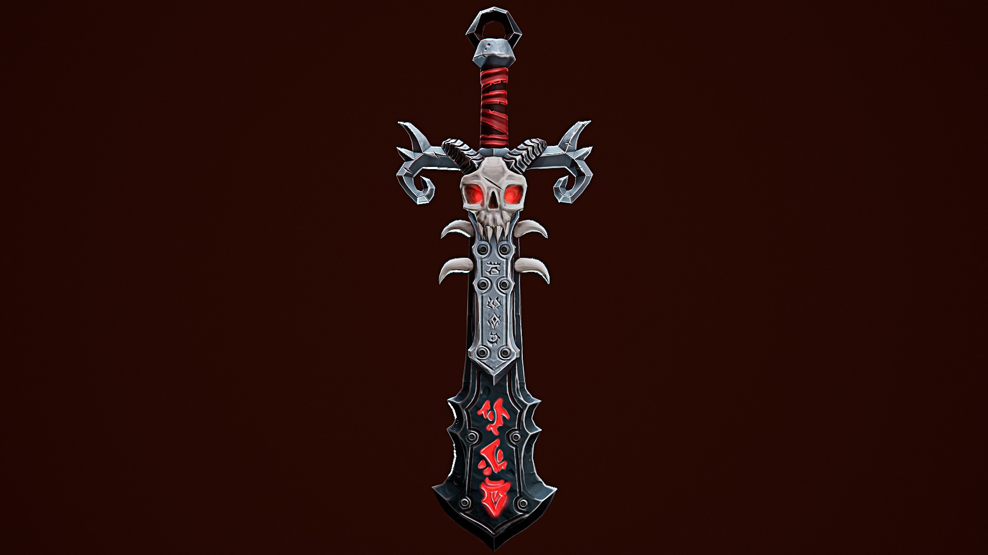 3D Stylize Skull Sword Model - TurboSquid 2052779