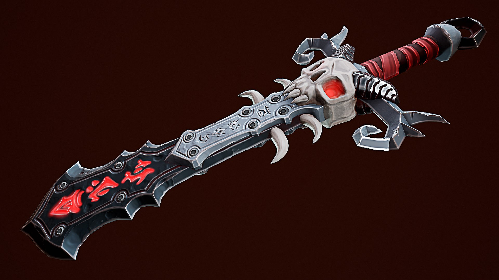 3D Stylize Skull Sword Model - TurboSquid 2052779