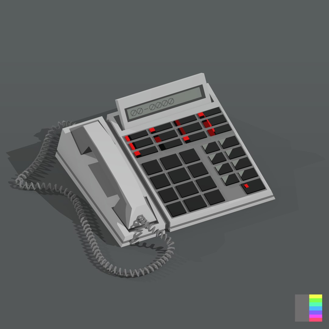 stylized telephone 3d c4d