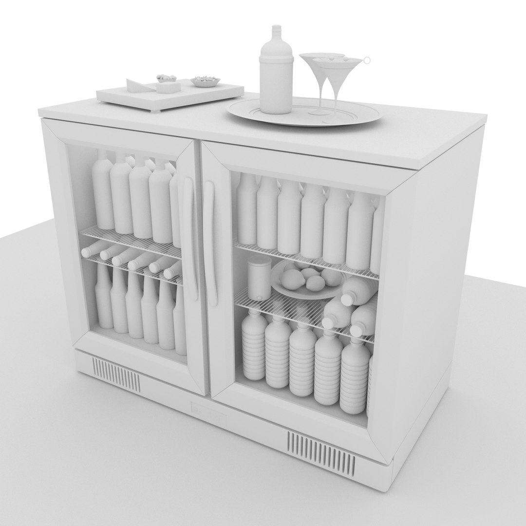 Counter Fridge 3d Max
