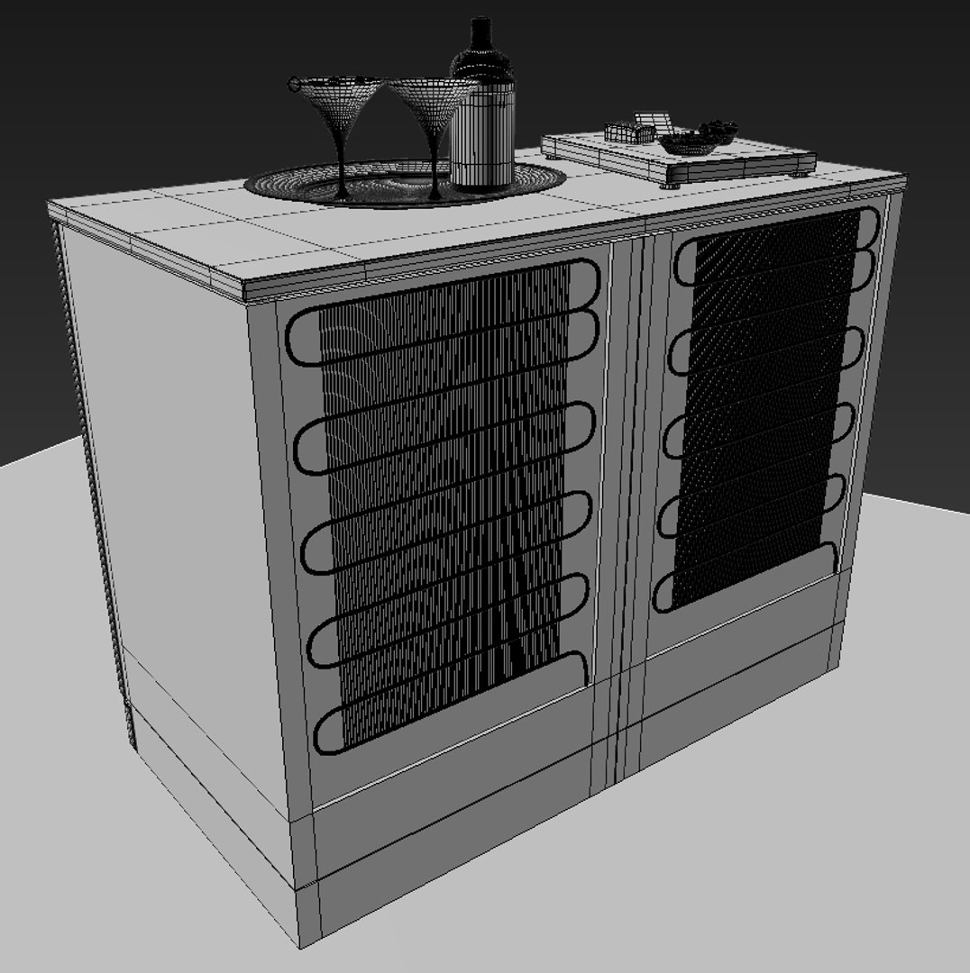 Counter Fridge 3d Max