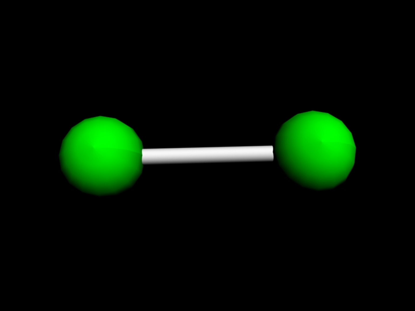 3d model chlorine molecule