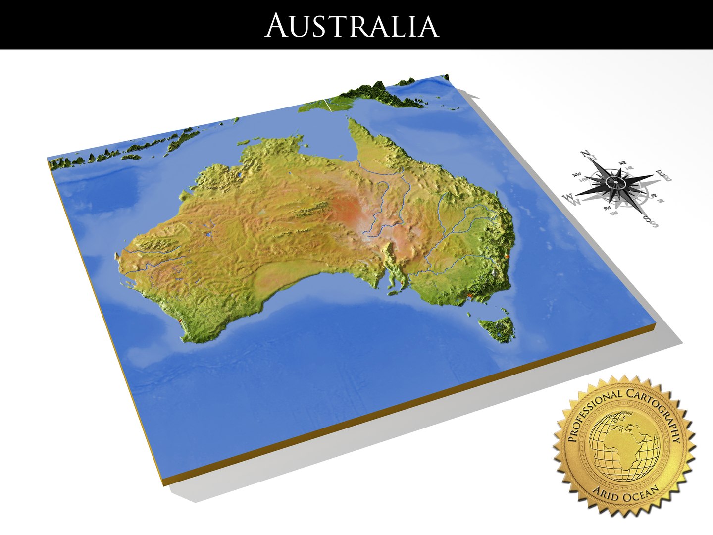Relief Australia 3d Model