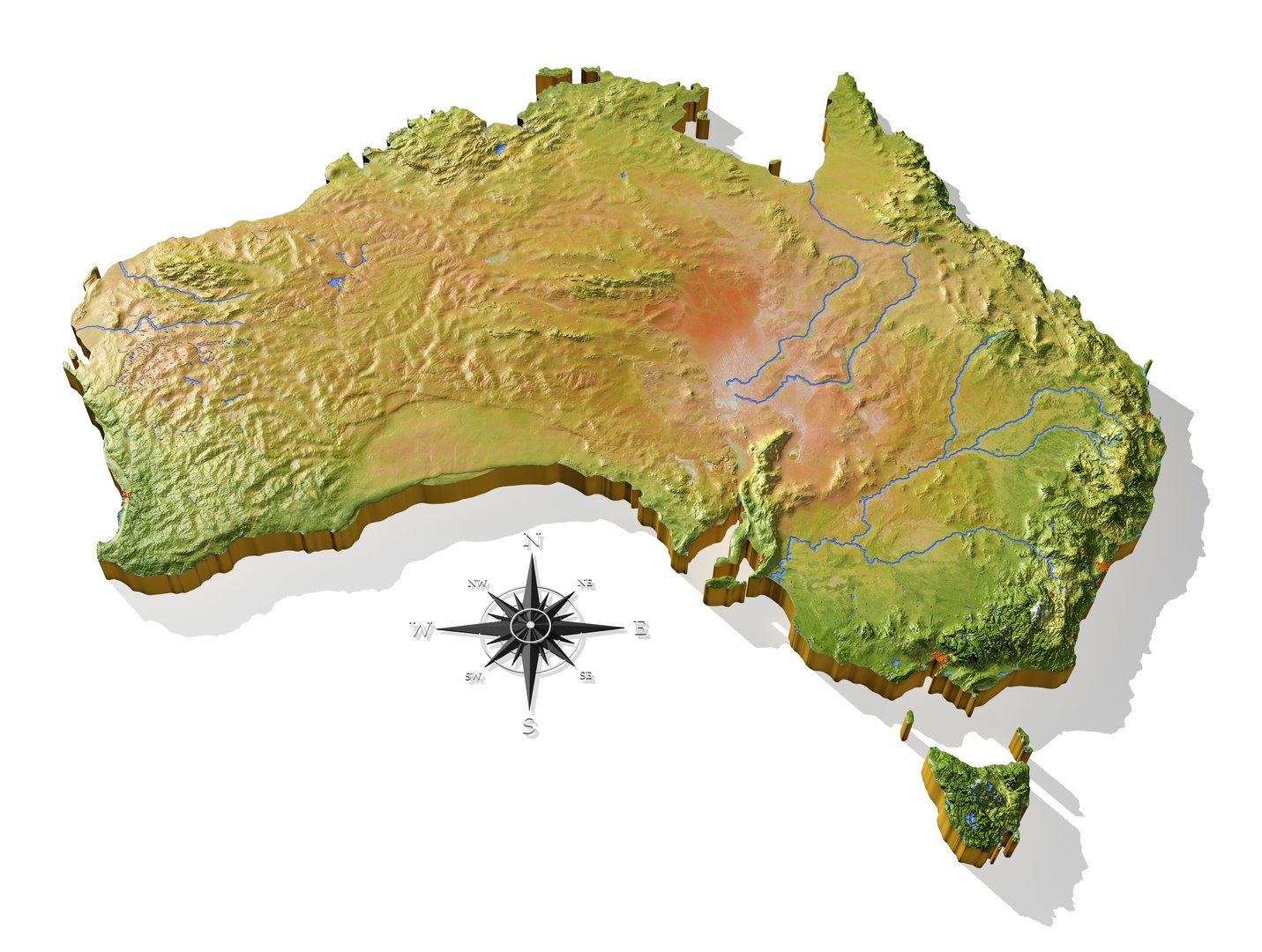 Relief Australia 3d Model