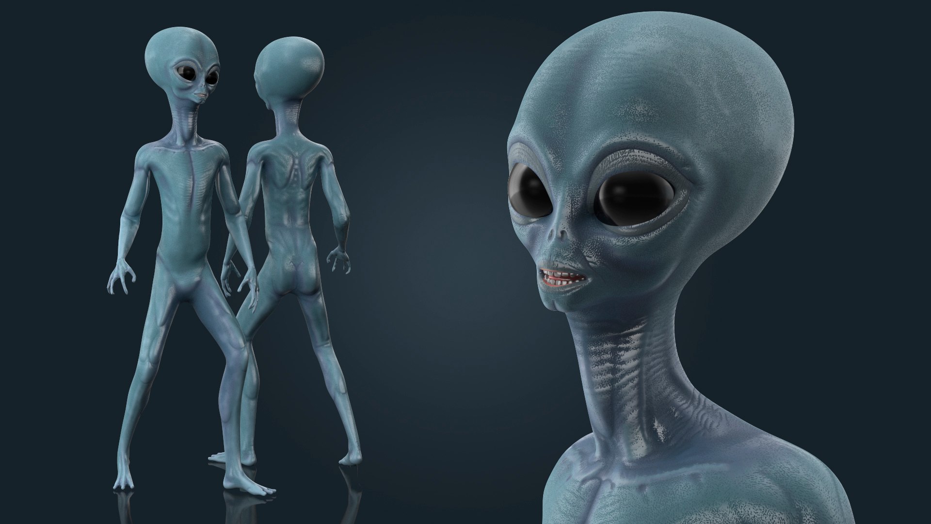 3D humanoid aliens rigged - TurboSquid 1678867