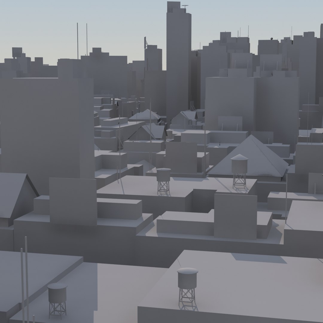 3d Organically City Mass Modeled