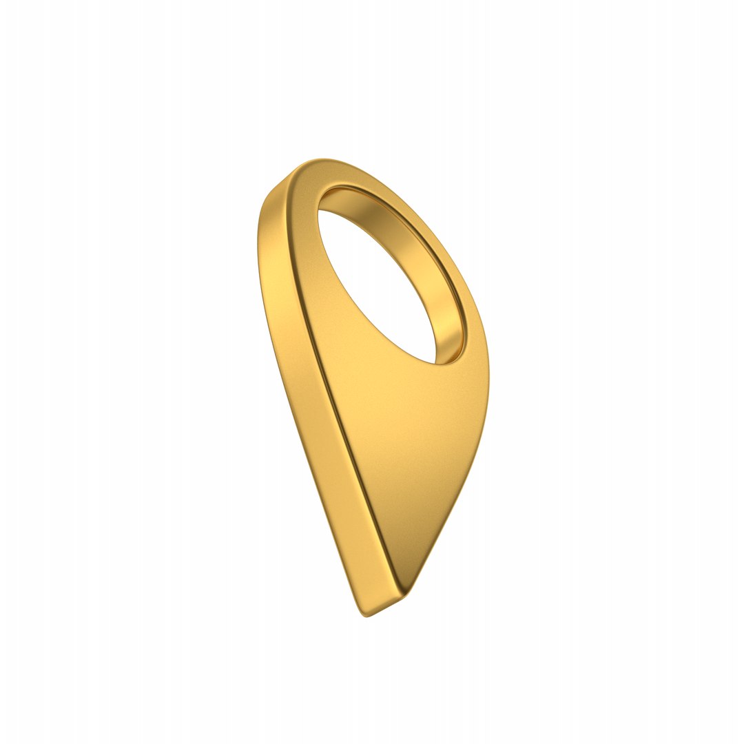 Map Location Sign Gold model - TurboSquid 1865834