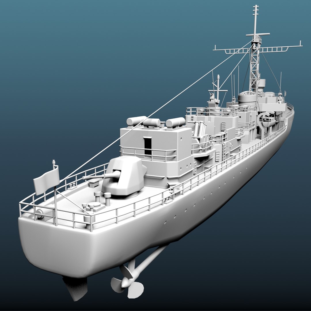 Ww2 Destroyer 2 Model - TurboSquid 1269242