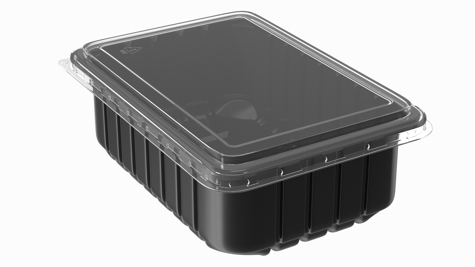 Disposable Plastic Food Tray With Lid 21x15cm 3D - TurboSquid 1956100