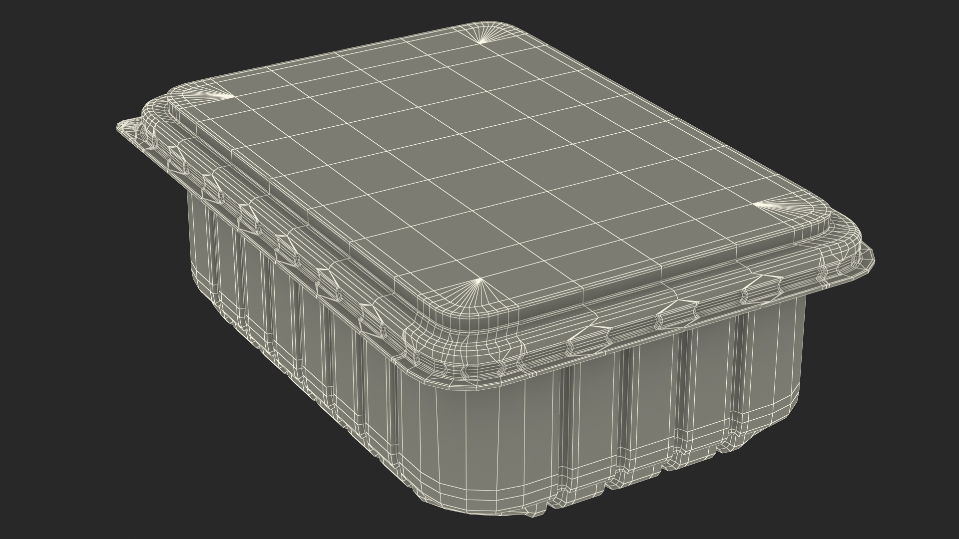 Disposable Plastic Food Tray With Lid 21x15cm 3D - TurboSquid 1956100