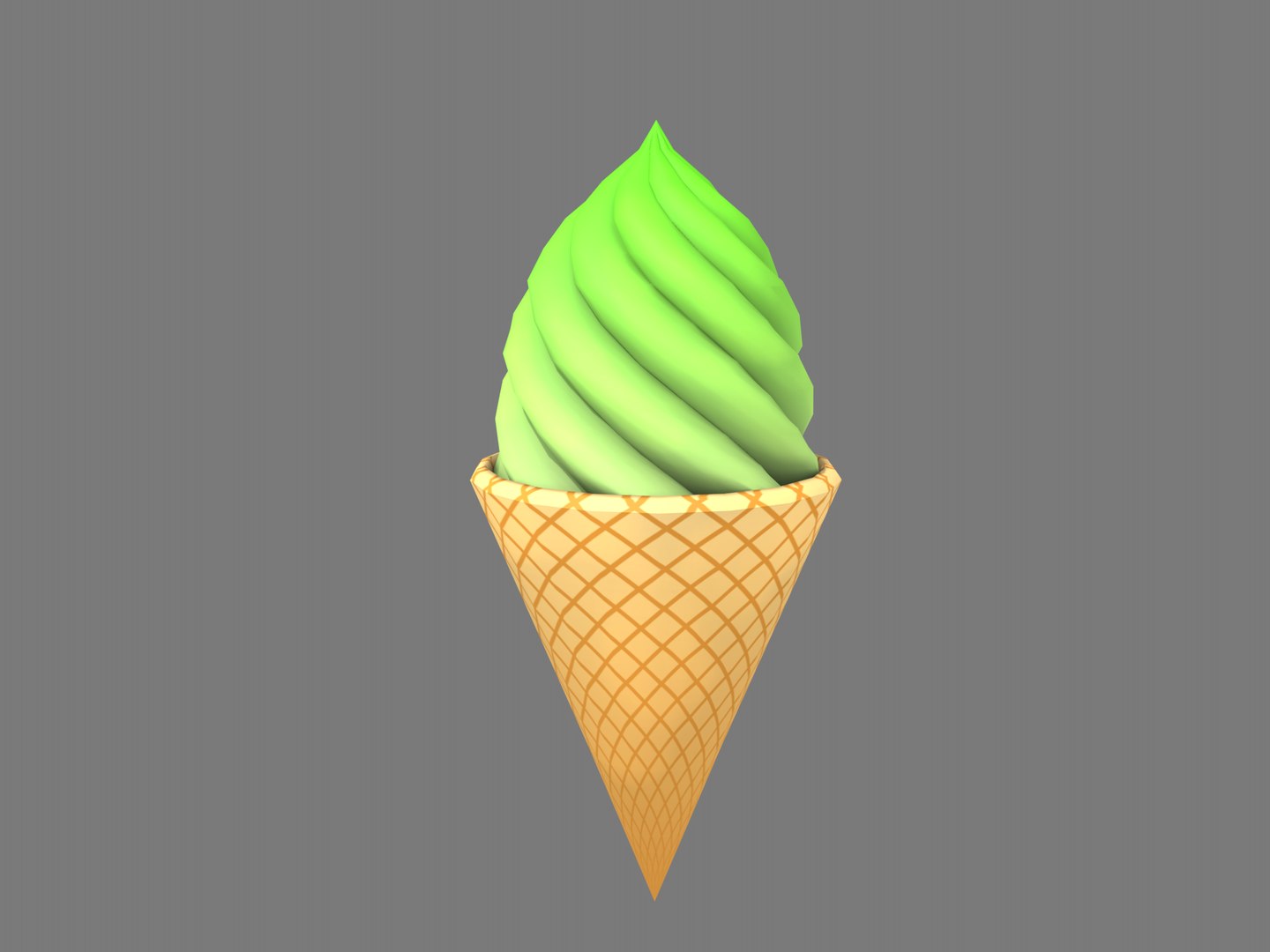Green Ice Cream Model - TurboSquid 1569535