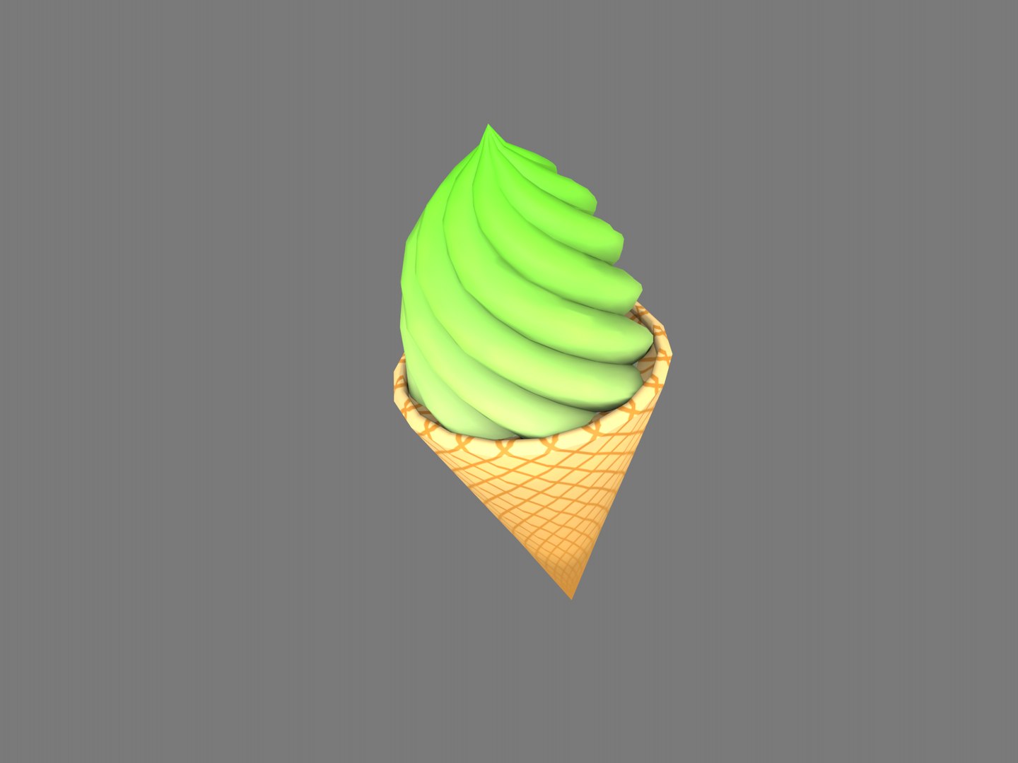 Green Ice Cream Model - TurboSquid 1569535