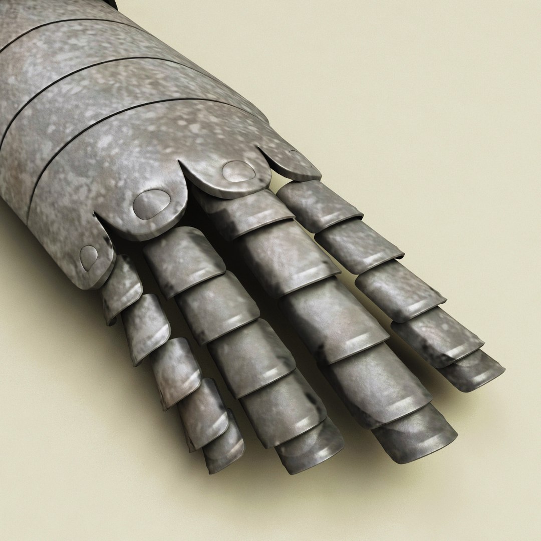 Medieval Gauntlet V2 3d Model