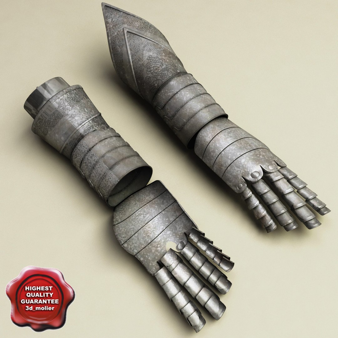 Medieval Gauntlet V2 3d Model