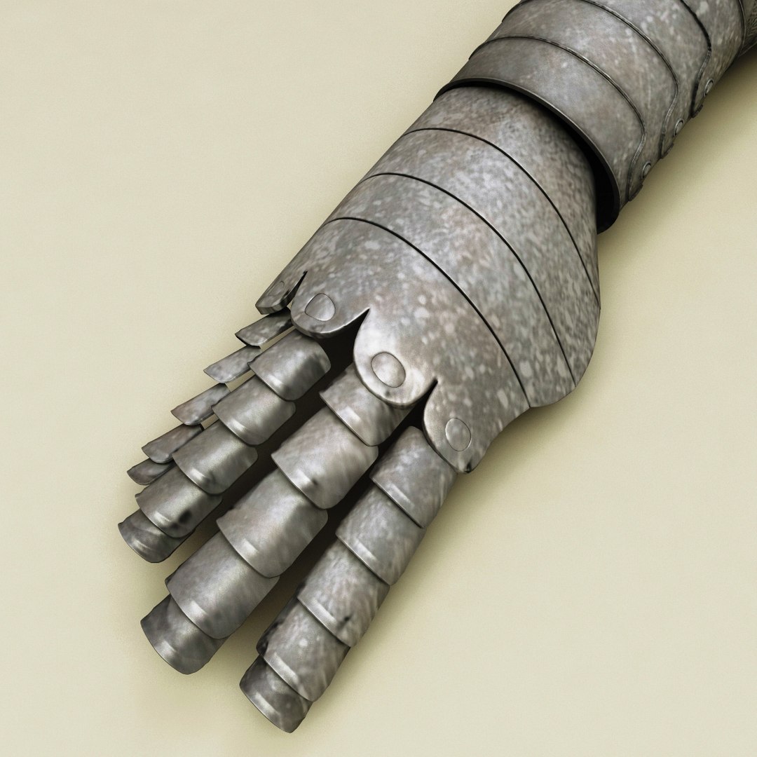 Medieval Gauntlet V2 3d Model