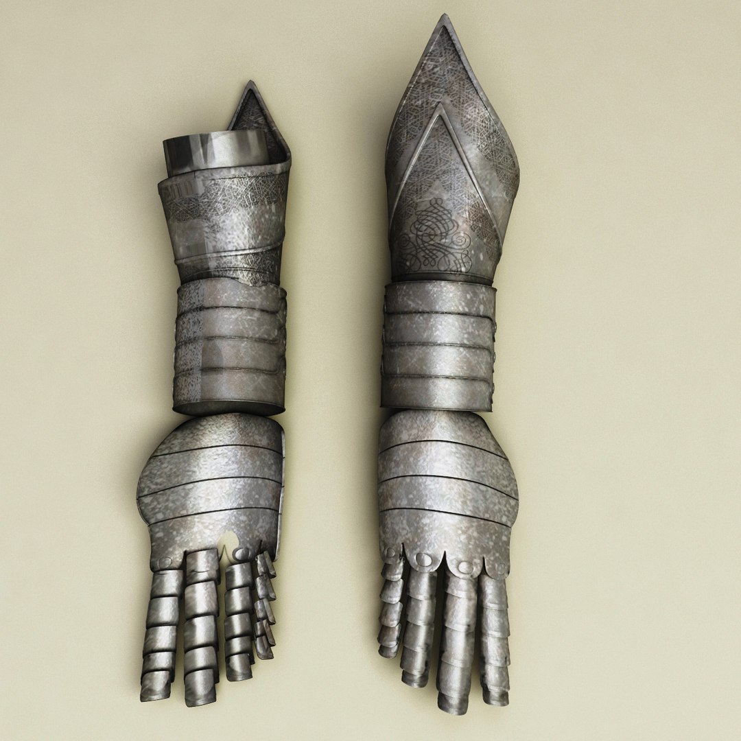 Medieval Gauntlet V2 3d Model