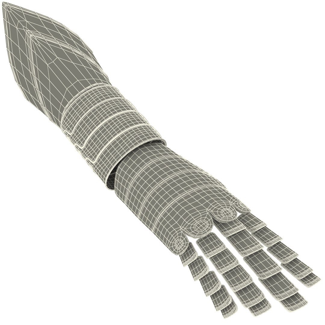 Medieval Gauntlet V2 3d Model