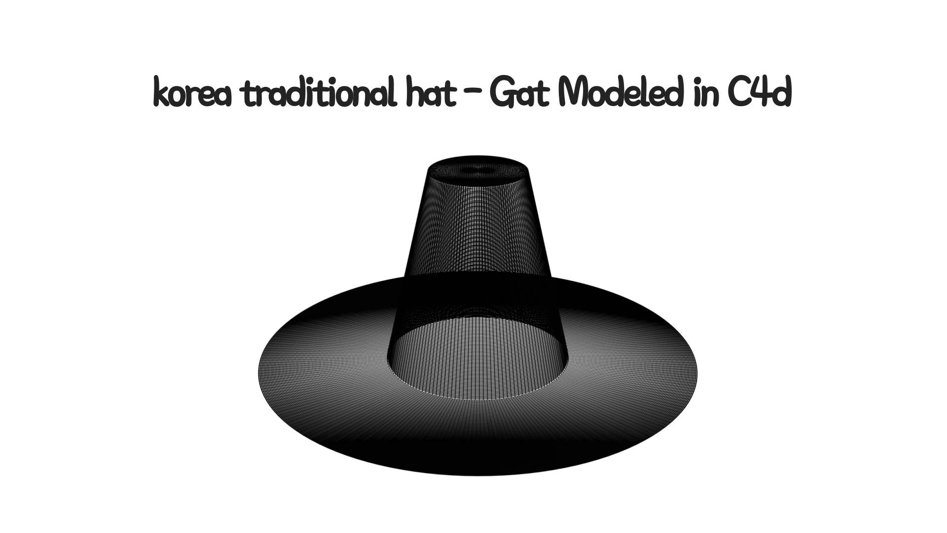 3D korea traditional hat - Gat Modeled in C4d model - TurboSquid 2032276
