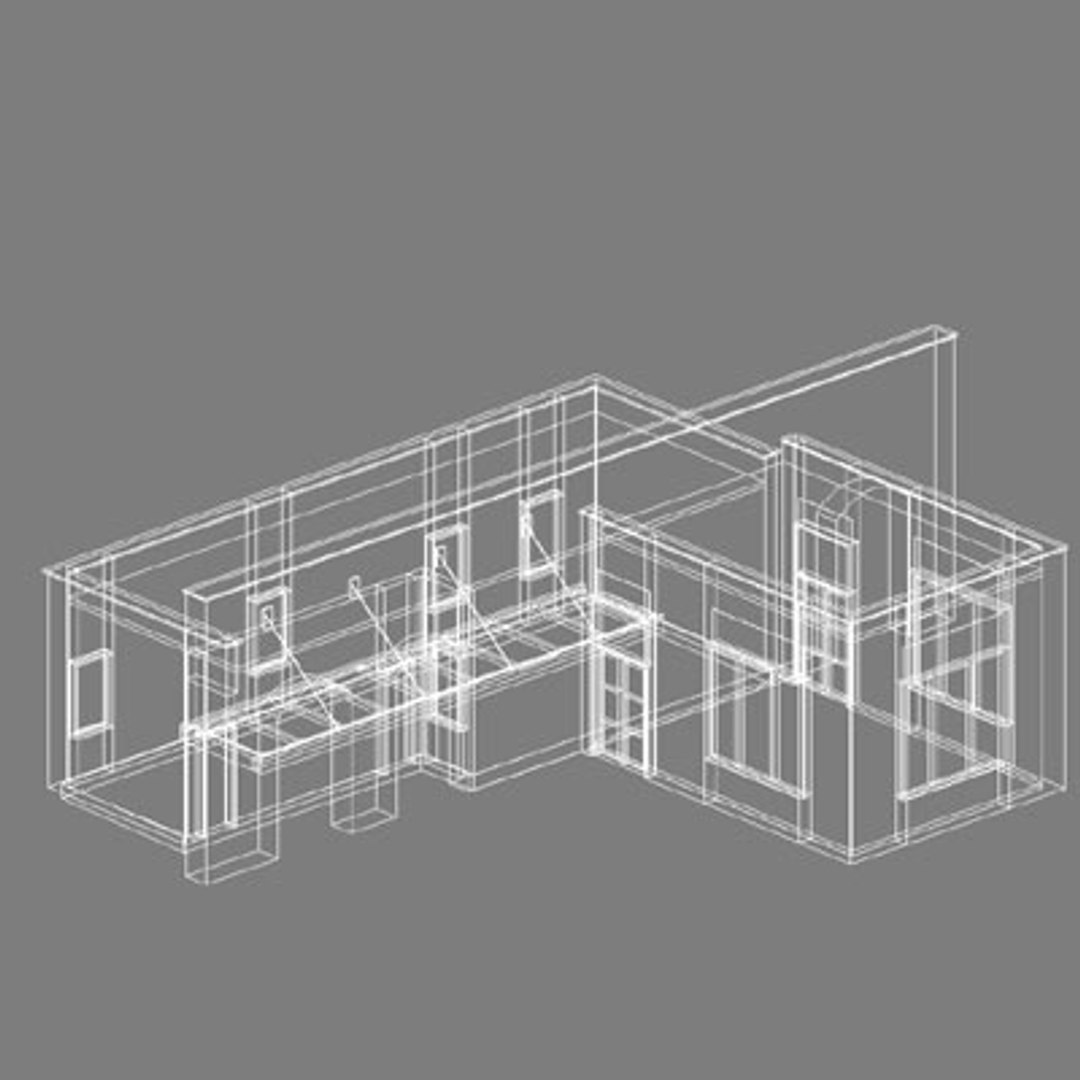multi service building house 3d model