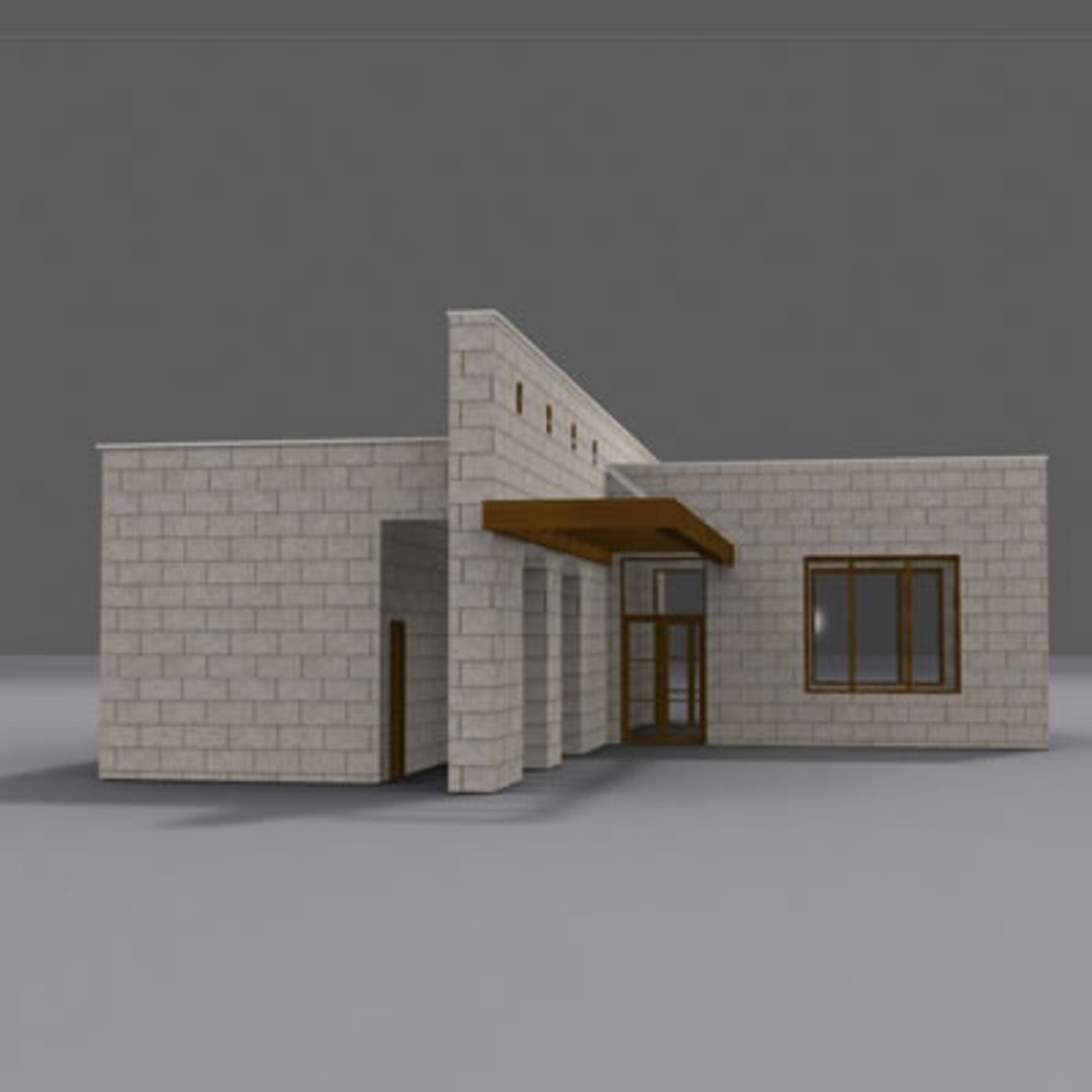 multi service building house 3d model