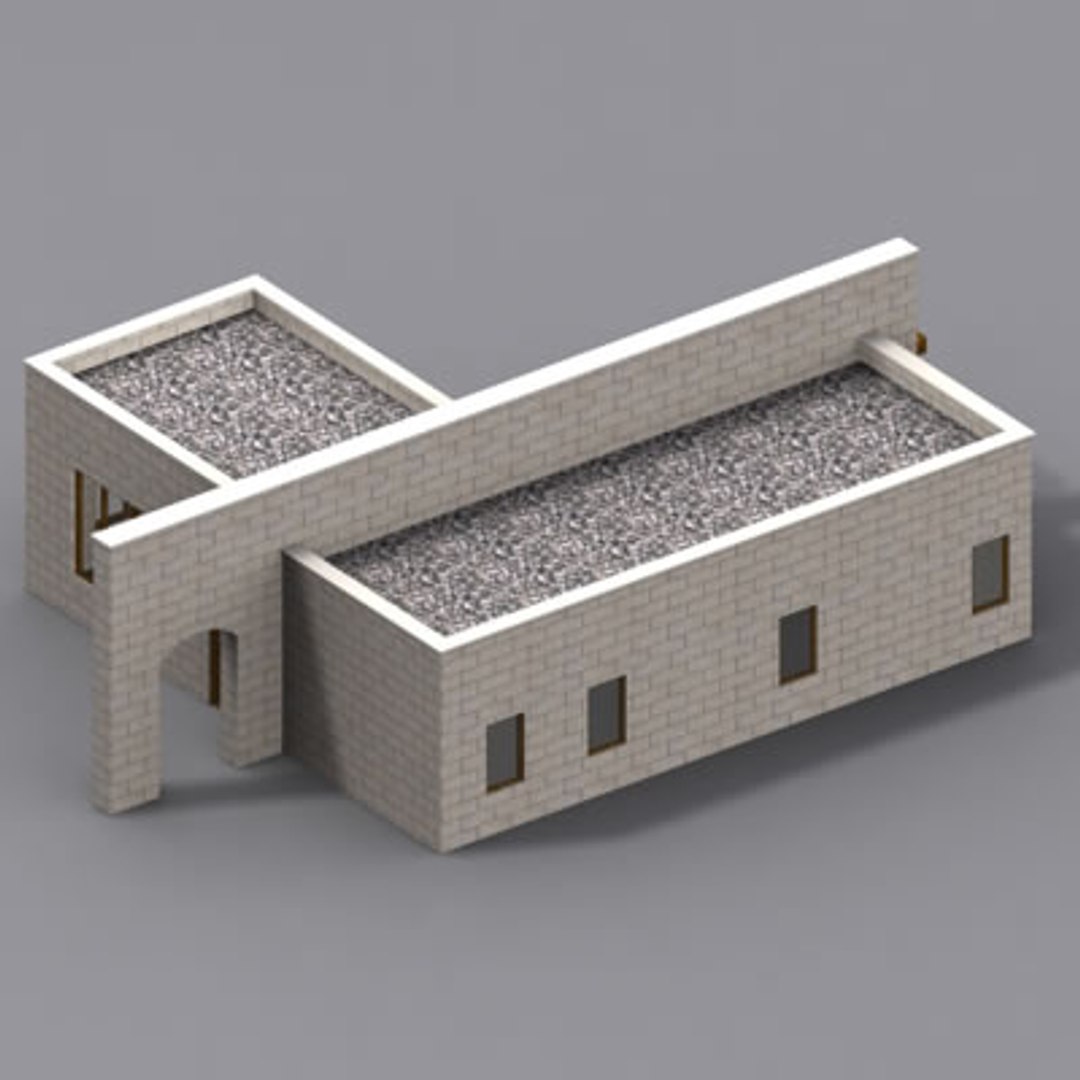 multi service building house 3d model