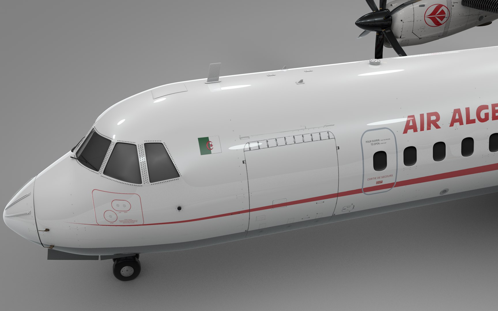3D ATR 72 AIR ALGERIA L1615 Model - TurboSquid 1867277