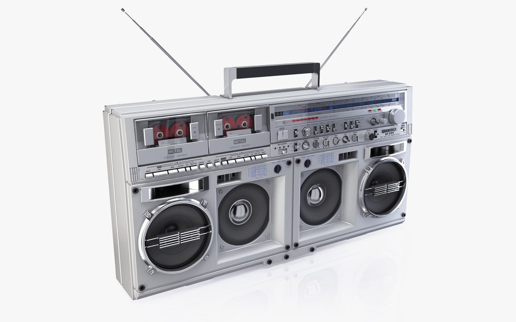 Legend Boombox Sharp Gf 3d Model