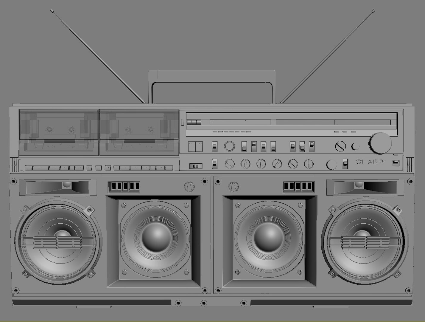 legend boombox sharp gf 3d model
