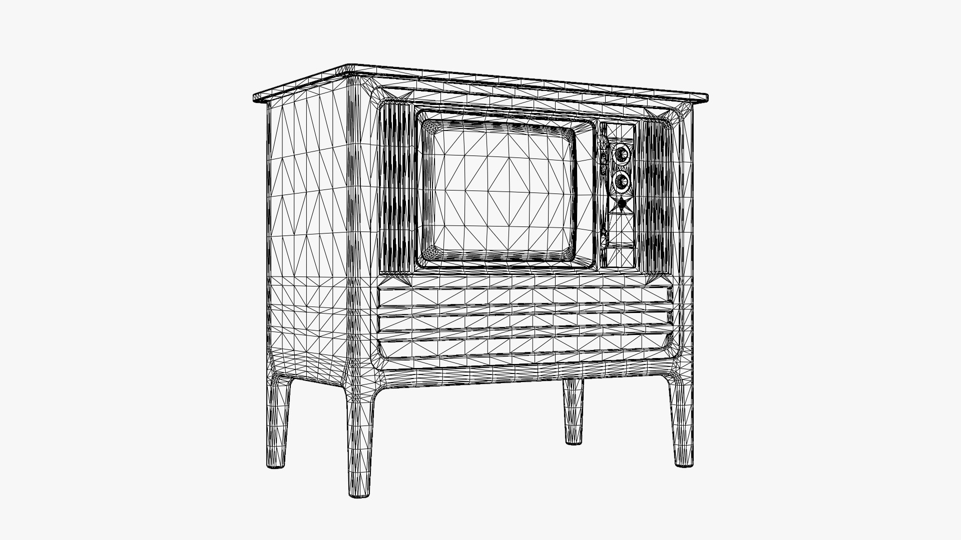 3D Vintage Television Model - TurboSquid 2346978