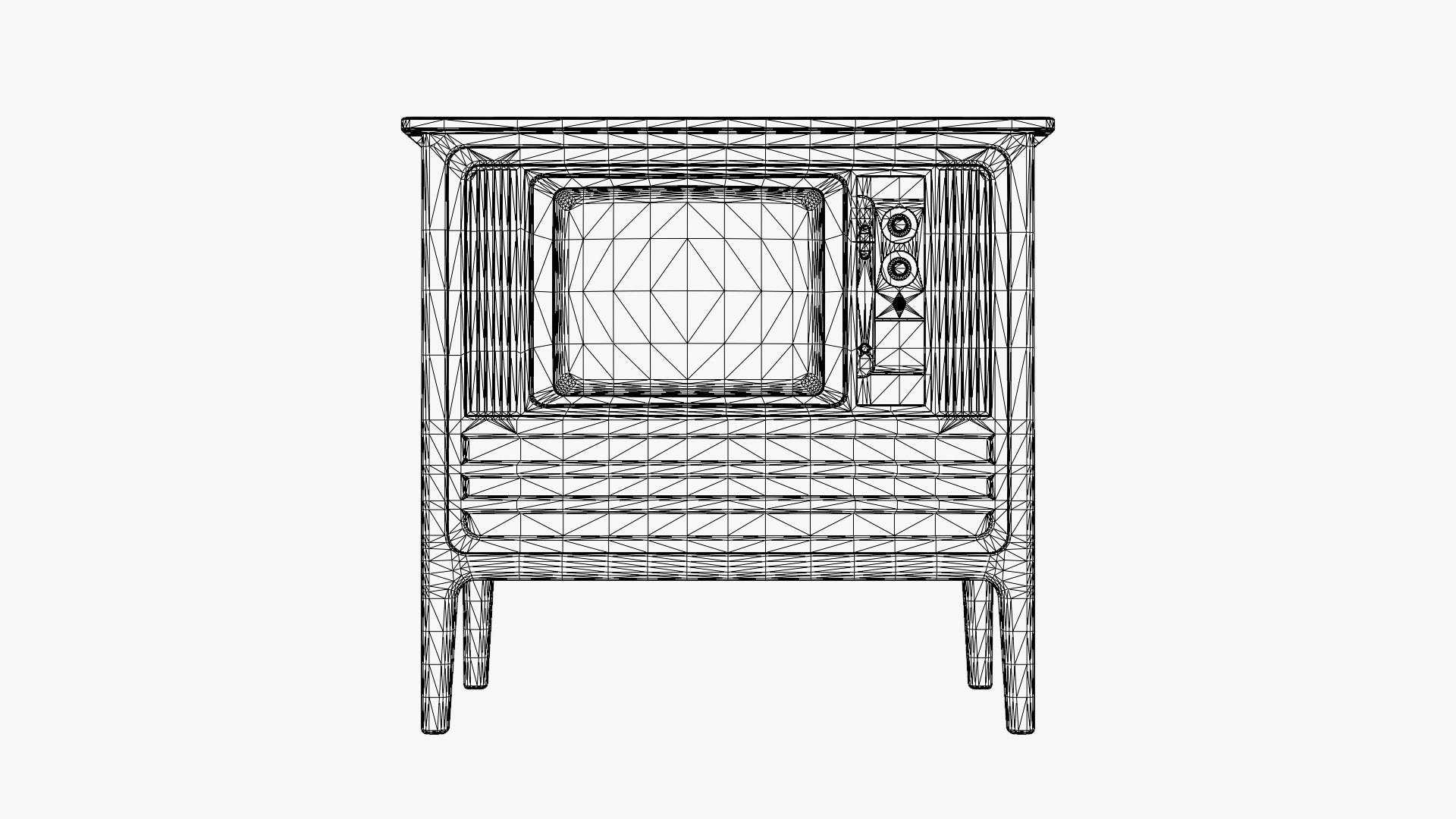 3D Vintage Television Model - TurboSquid 2346978