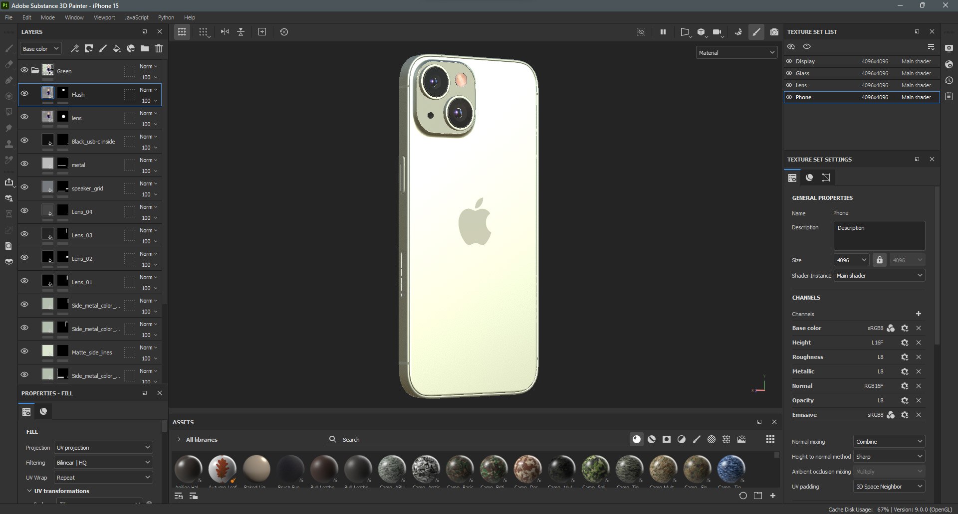 3D Apple IPhone 15 Green - TurboSquid 2133304