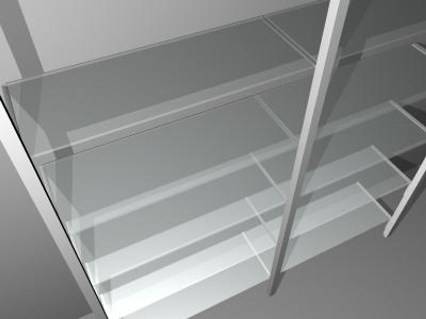 3d Model Metal Glass Shelves