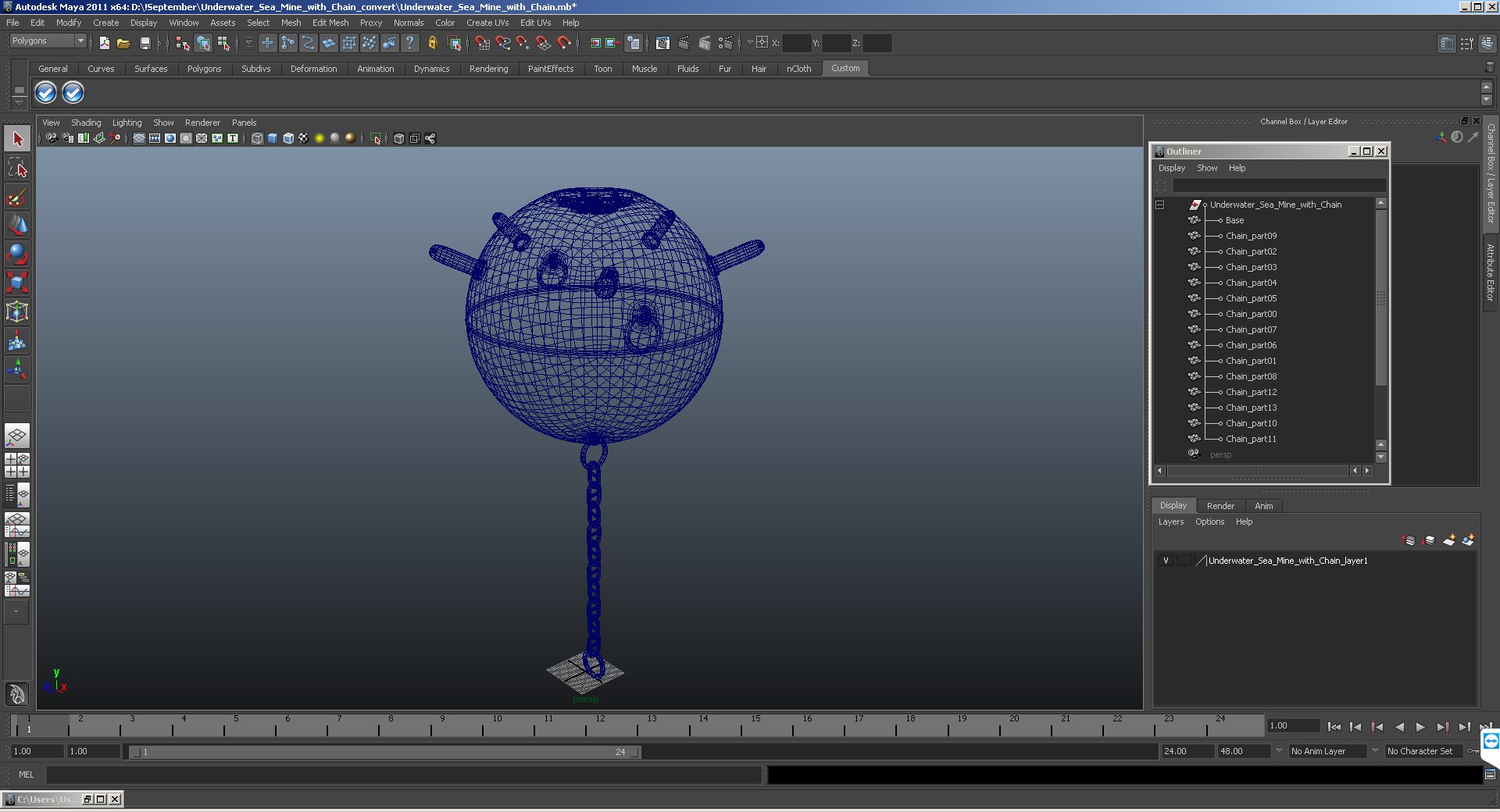 3D Underwater Sea Chain Model - TurboSquid 1332542