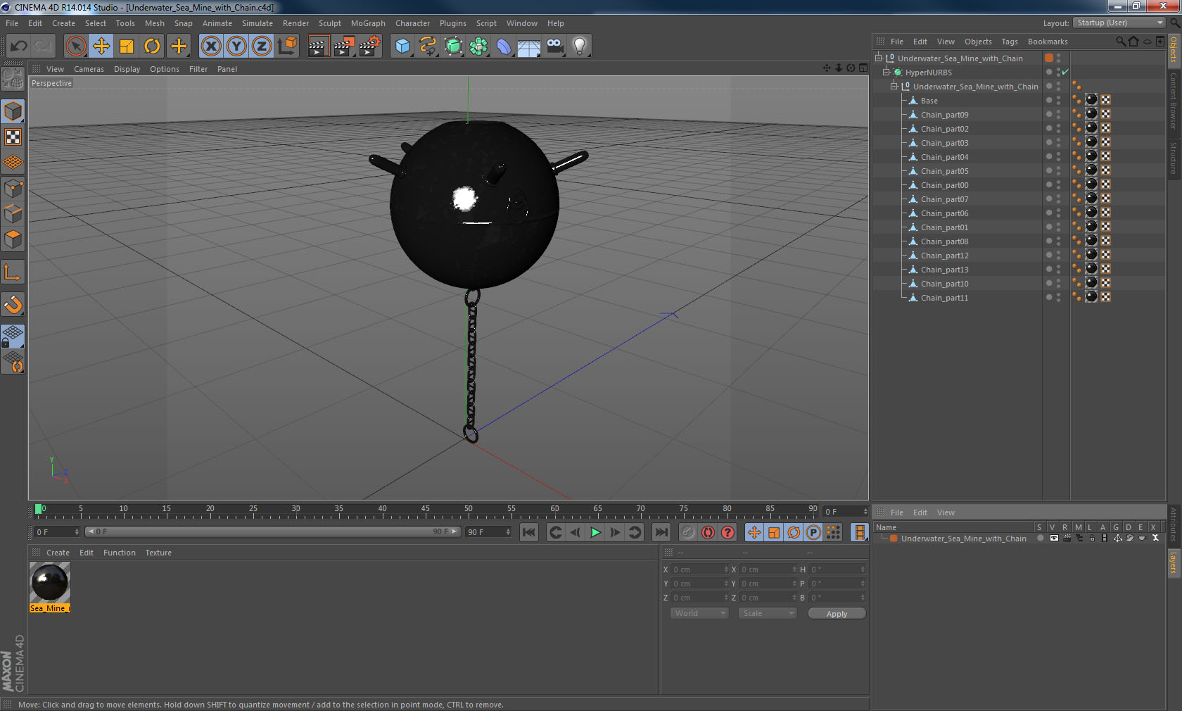 3D underwater sea chain model - TurboSquid 1332542