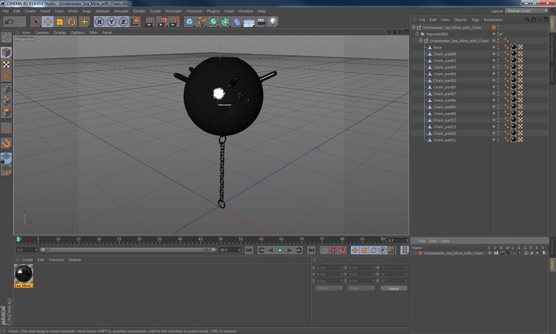 3D Underwater Sea Chain Model - TurboSquid 1332542